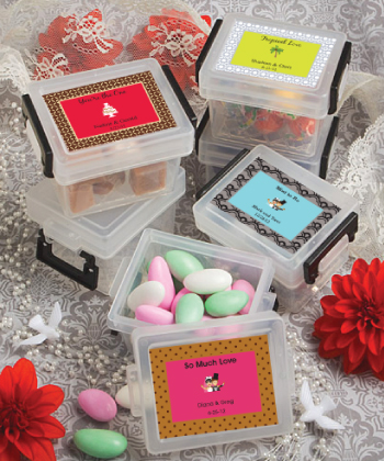 Personalized mini container favors