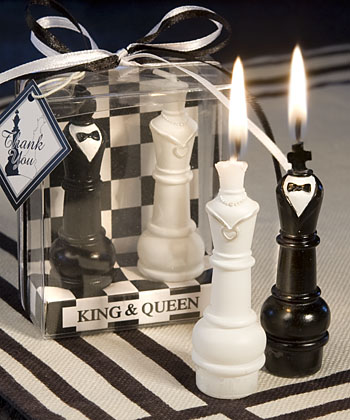 King Queen Chess Piece Candle Favors